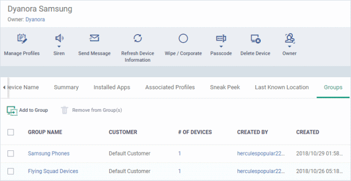 View And Manage Device Group Memberships Endpoint Manager Comodo